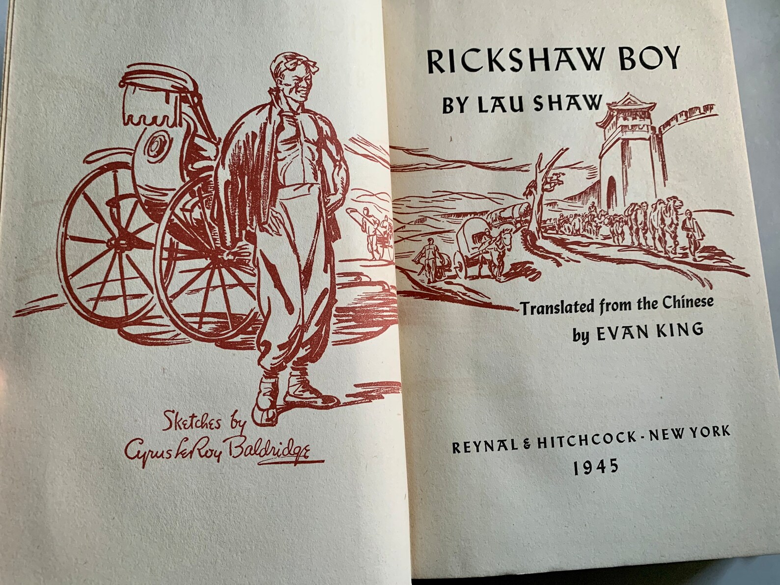 Vintage Book Rickshaw Boy by Lau Shaw 1945 - Etsy UK