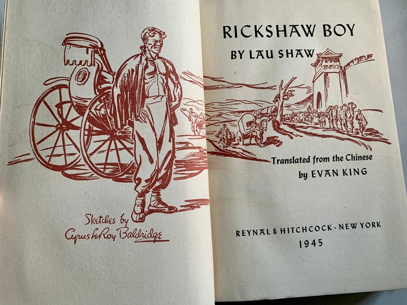 Vintage Book Rickshaw Boy by Lau Shaw 1945 - Etsy UK