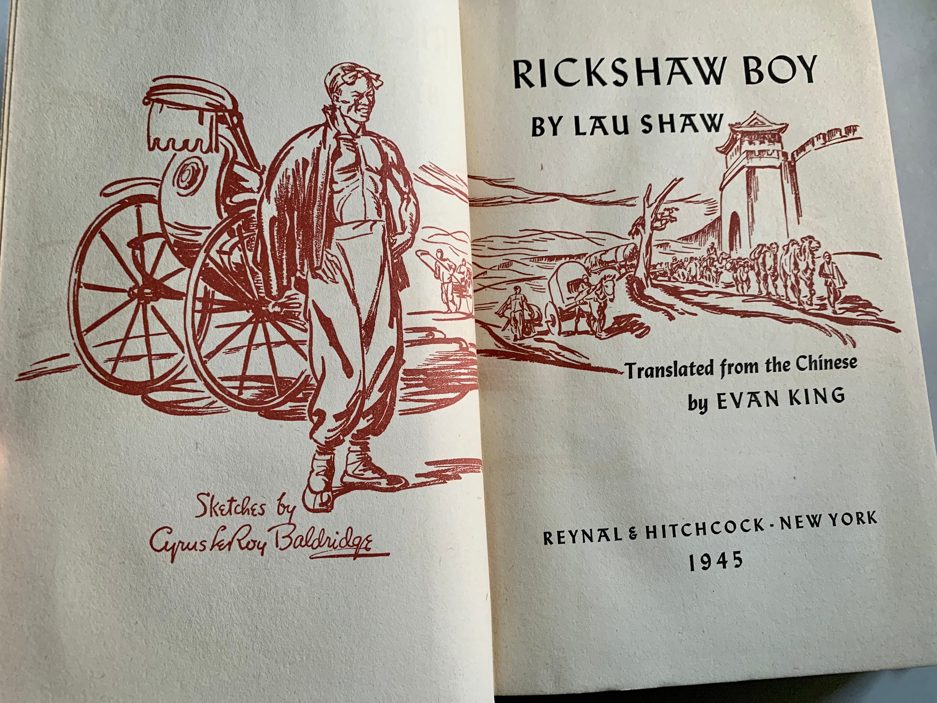 Vintage Book Rickshaw Boy by Lau Shaw 1945 - Etsy