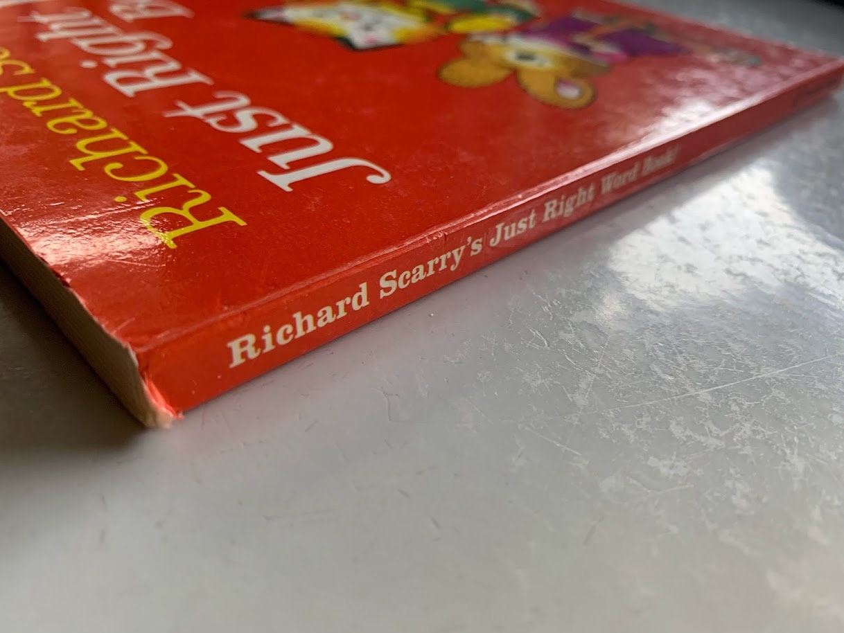 Richard Scarry's Just Right Word Book Vintage Children's Board Book ...