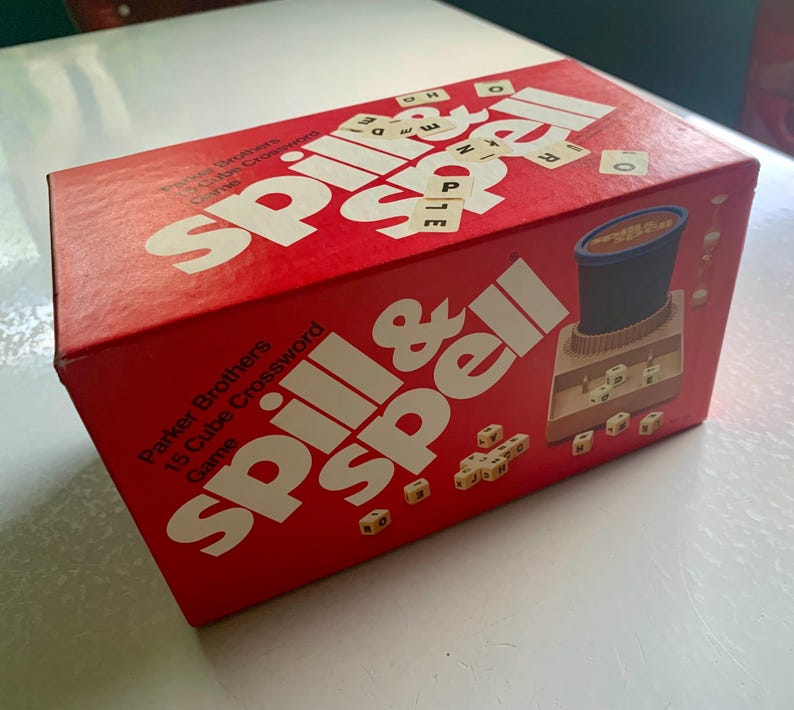 Vintage Parker Brothers Spill & Spell Game 1972 - Etsy
