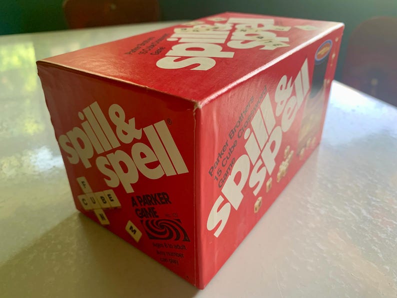 Vintage Parker Brothers Spill & Spell Game 1972 - Etsy