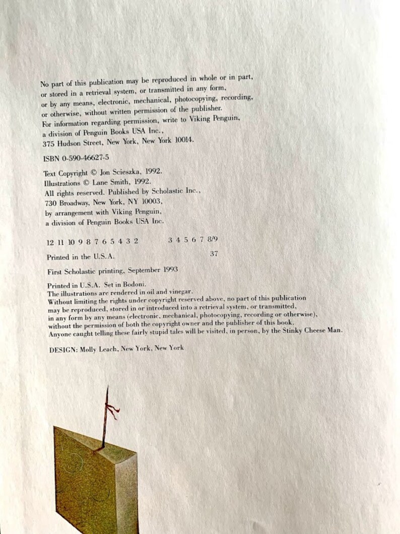 The Stinky Cheese Man and Other Fairly Stupid Tales by Jon Scieszka ...