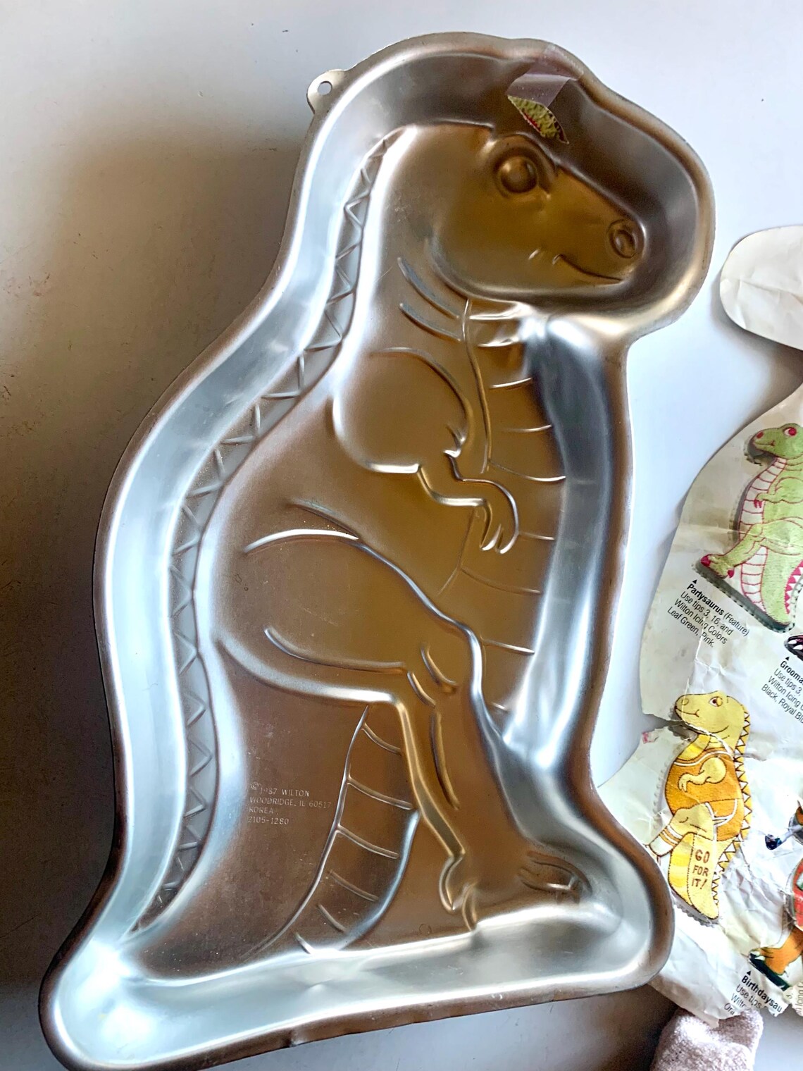 Vintage Wilton Cake Pan Partysaurus Dinosaur Cake 1987 - Etsy