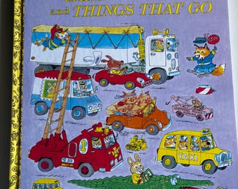 RARE VINTAGE Richard Scarry’s Cars and Trucks and Things That Go 14th ...