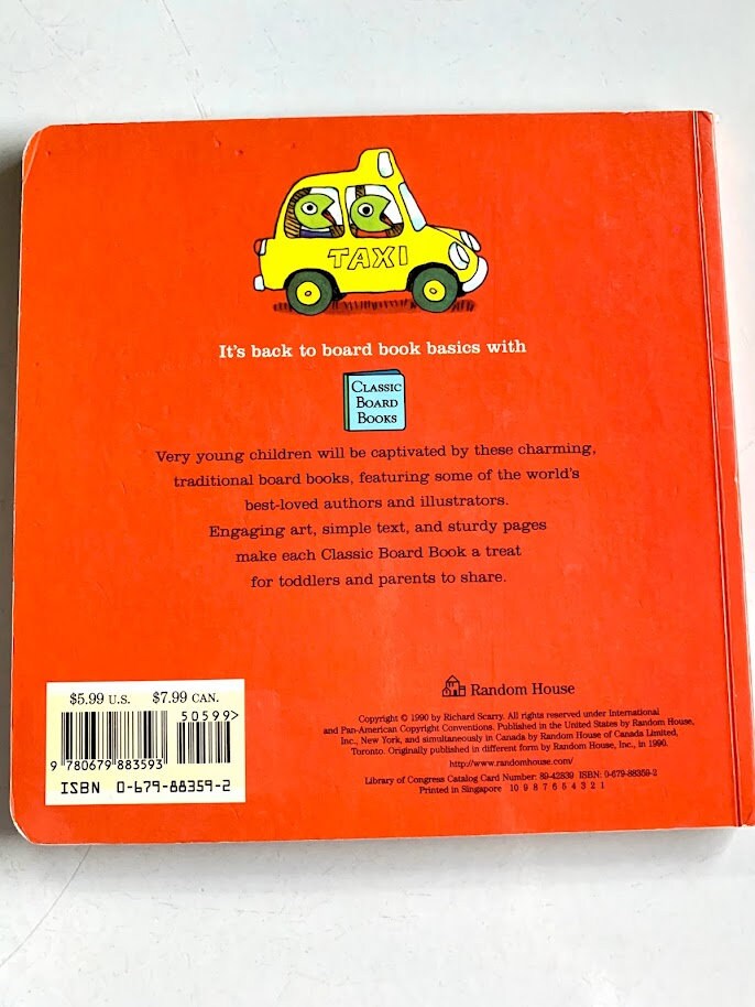 Richard Scarry's Just Right Word Book Vintage Children's Board Book ...