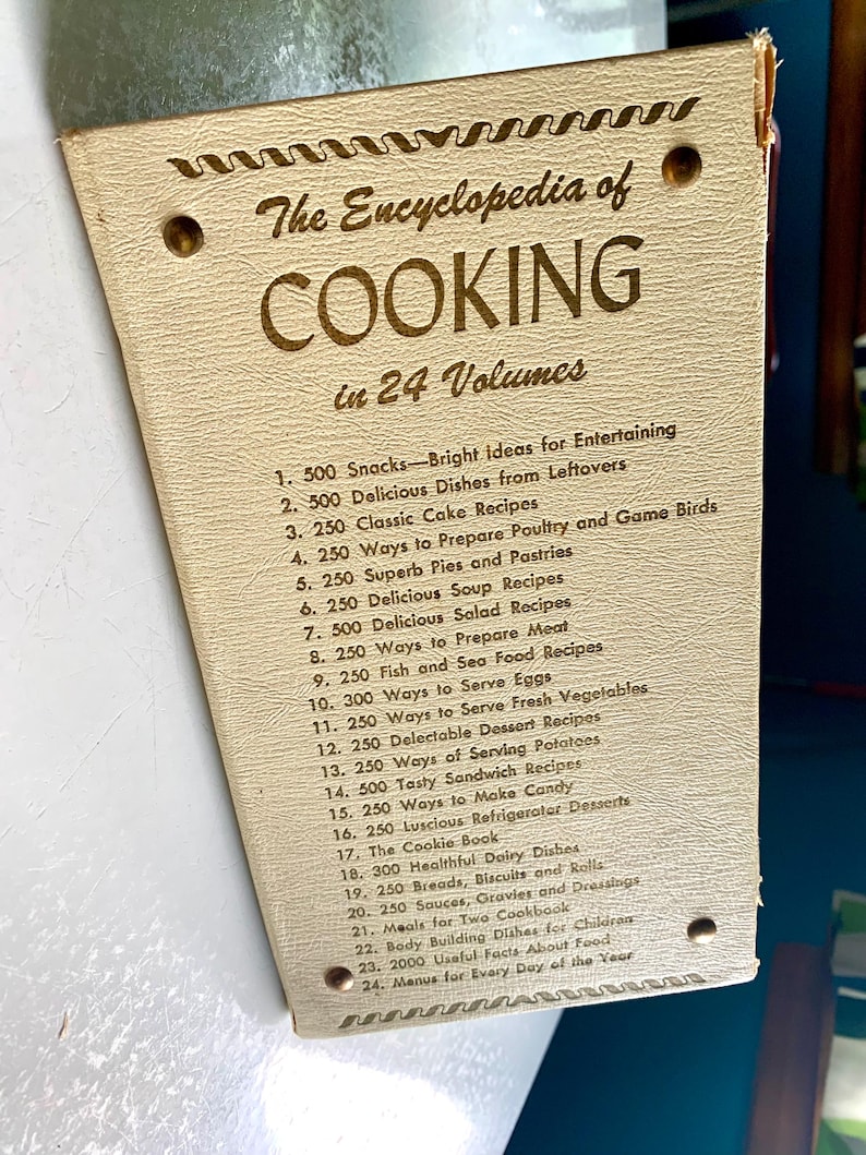 The Encyclopedia of Cooking in 24 Volumes - Vintage Cookbook 1950s - Etsy