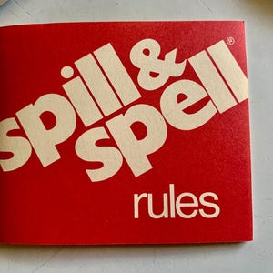 Vintage Parker Brothers Spill & Spell Game 1972 - Etsy