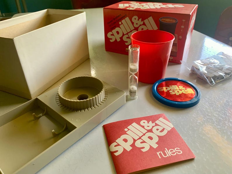 Vintage Parker Brothers Spill & Spell Game 1972 - Etsy