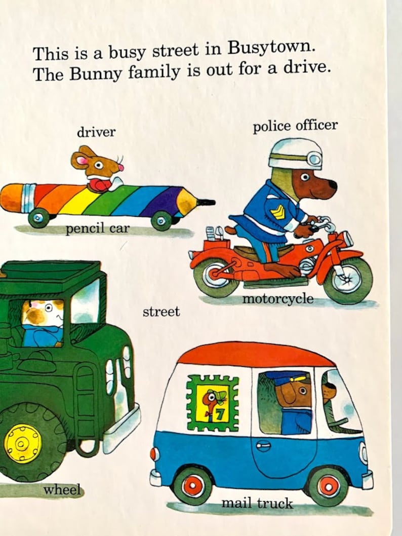 Richard Scarry's Just Right Word Book Vintage - Etsy