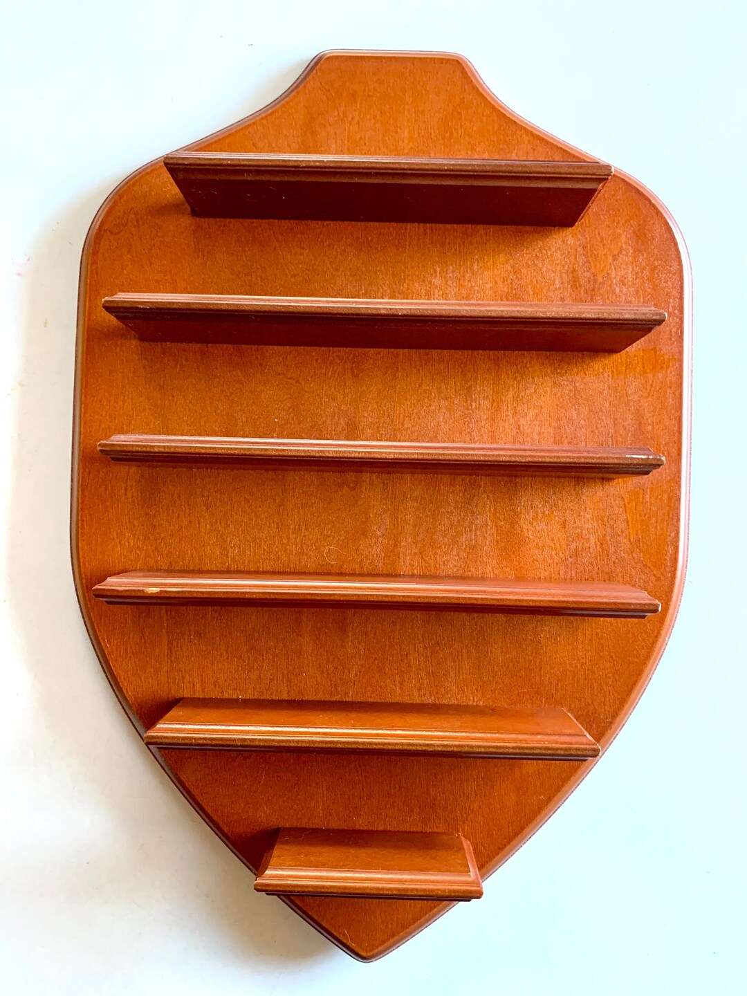 Vintage Wooden Curios Shelf for Knick Knacks Shield or Acorn Shape - Etsy
