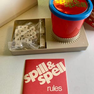 Vintage Parker Brothers Spill & Spell Game 1972 - Etsy