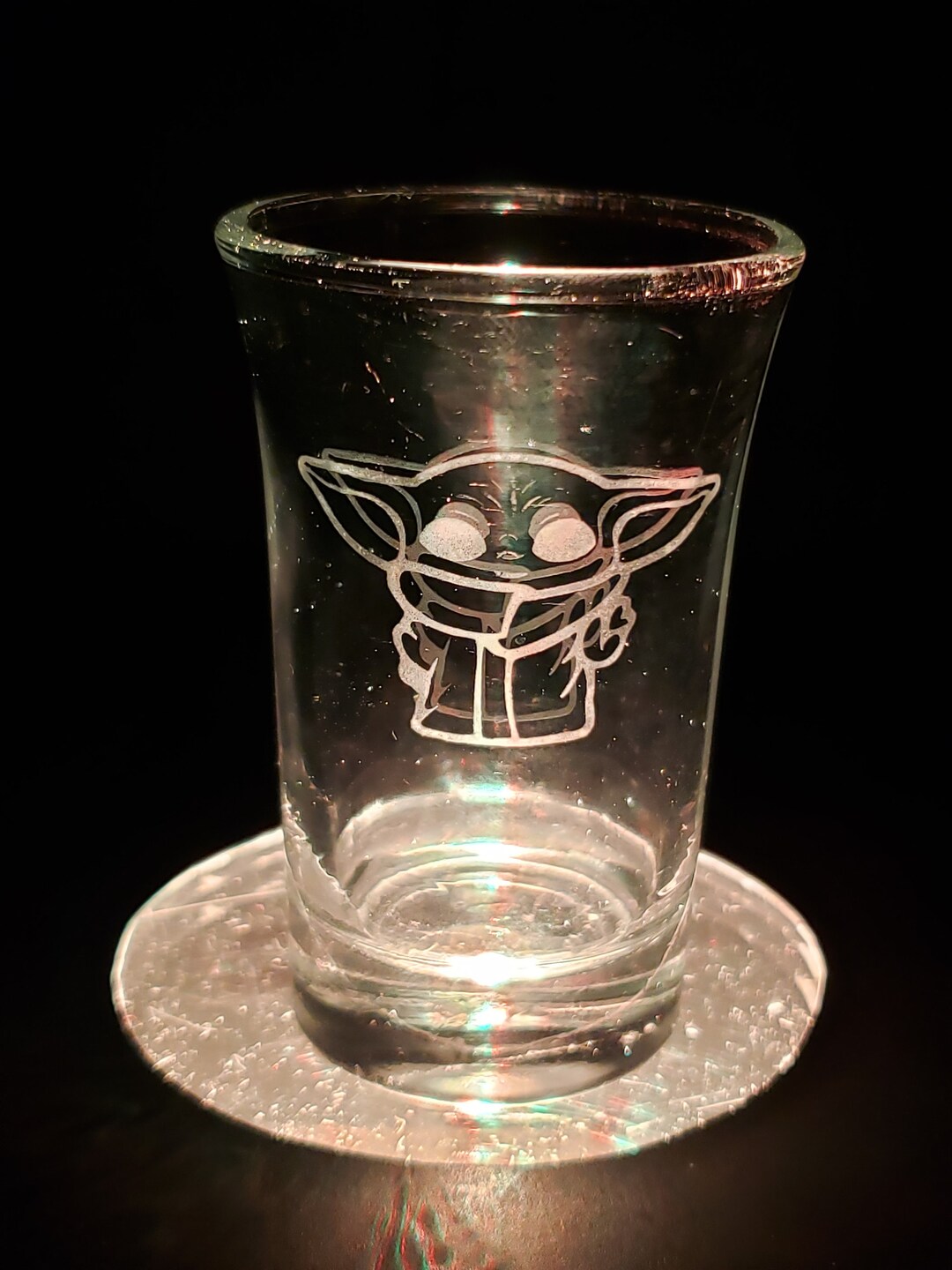 Star Wars Baby Yoda 1.5 Oz. Etched Shot Glass - Etsy