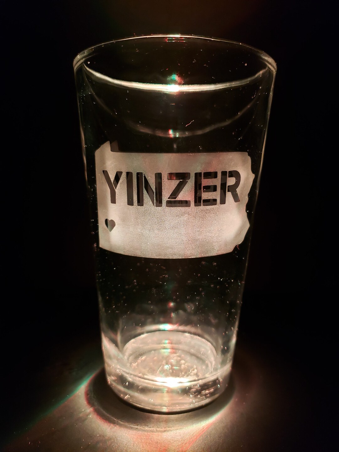 Pittsburgh Yinzer 16 Oz. Etched Glass - Etsy