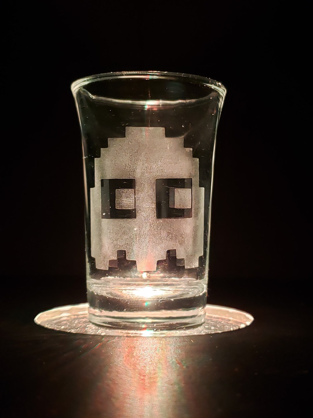 Pacman Ghost Blinky Inky Pinky Clyde 1.5 Oz. Etched Shot Glass - Etsy