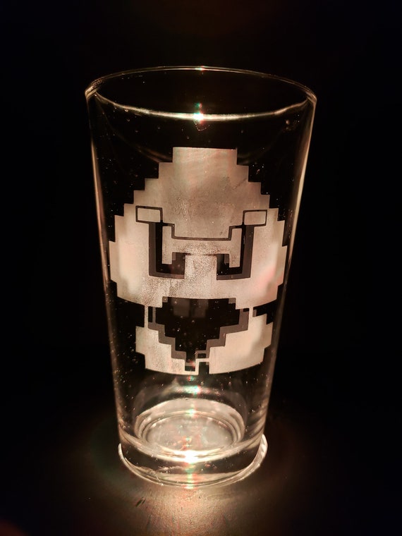 Super Mario 8bit Goomba 16 Oz. Etched Glass - Etsy