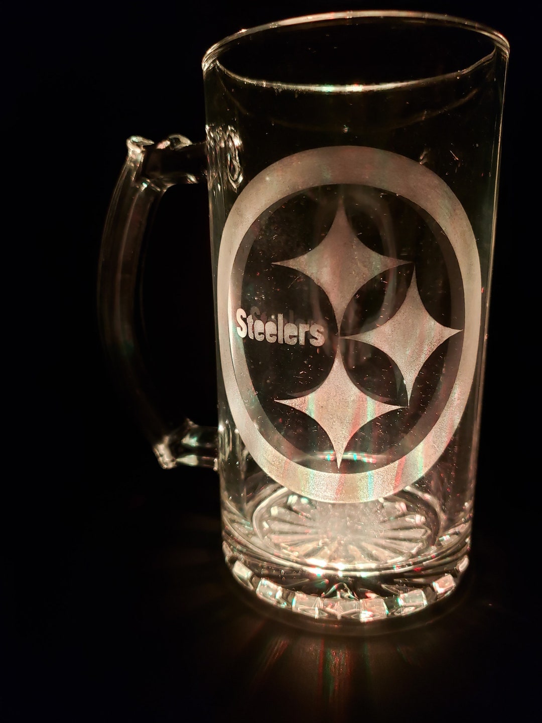 Pittsburgh Steelers 16 Oz. Etched Sports Beer Mug - Etsy