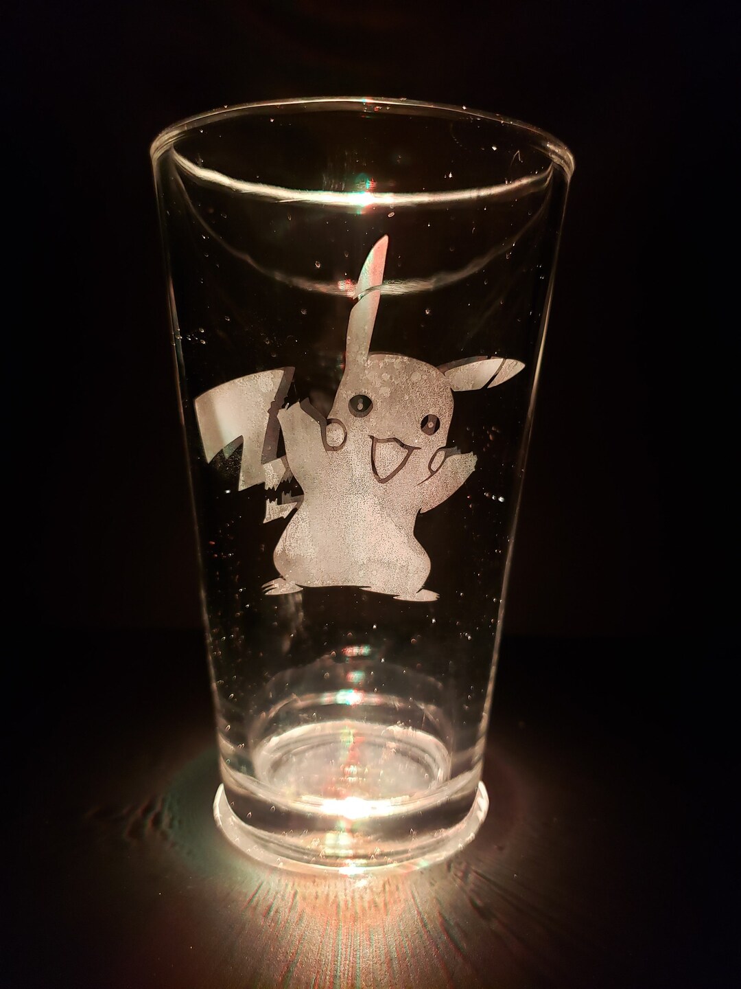 Pikachu Pokemon 16 Oz. Etched Glass. - Etsy
