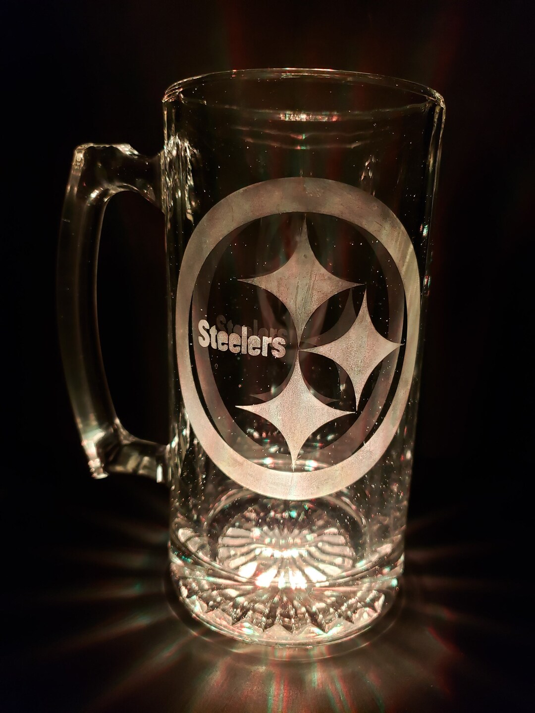 Pittsburgh Steelers 26.5 Oz. Etched Sports Beer Mug - Etsy
