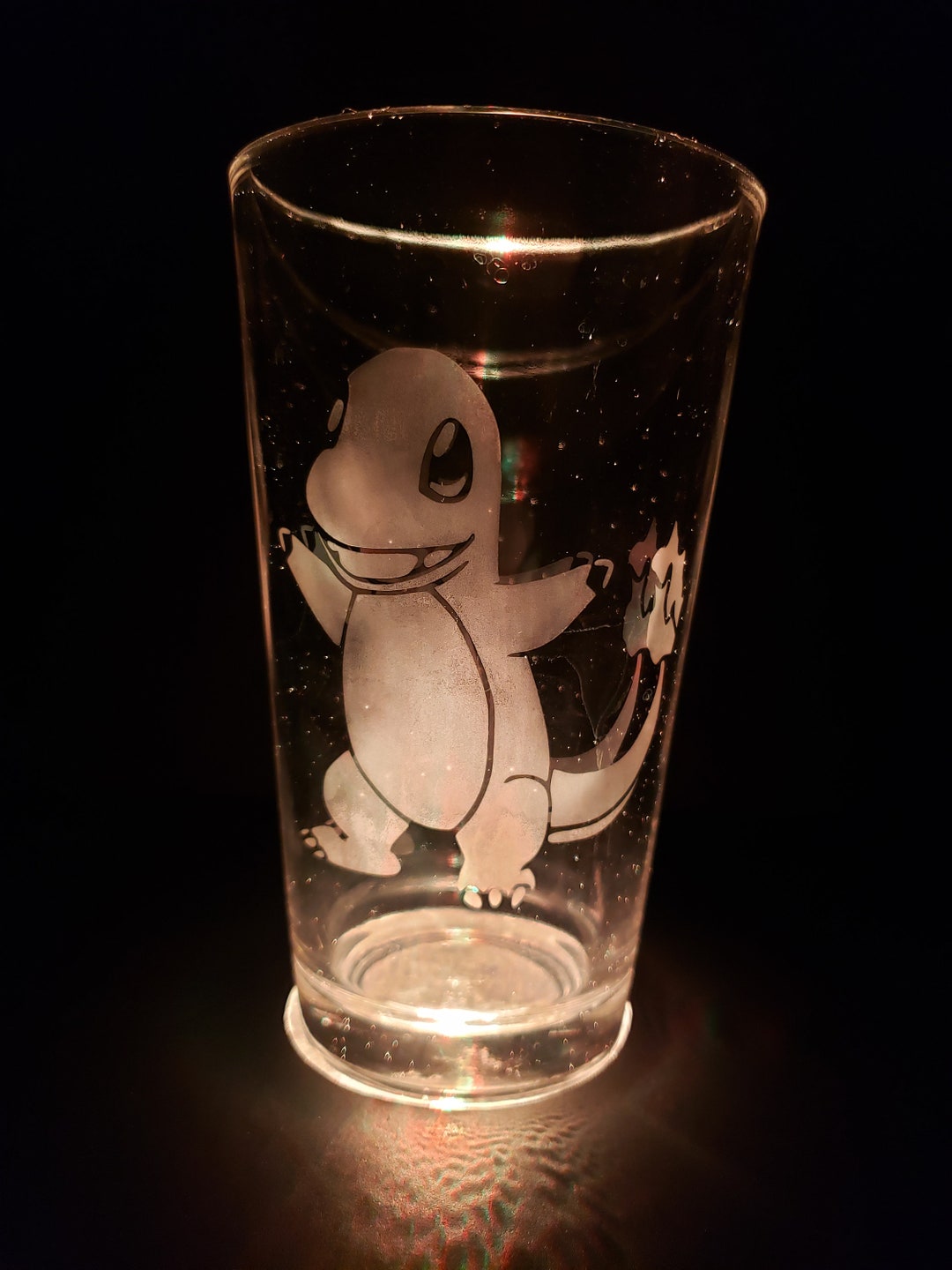 Charmander Pokemon 16 Oz. Etched Glass. - Etsy