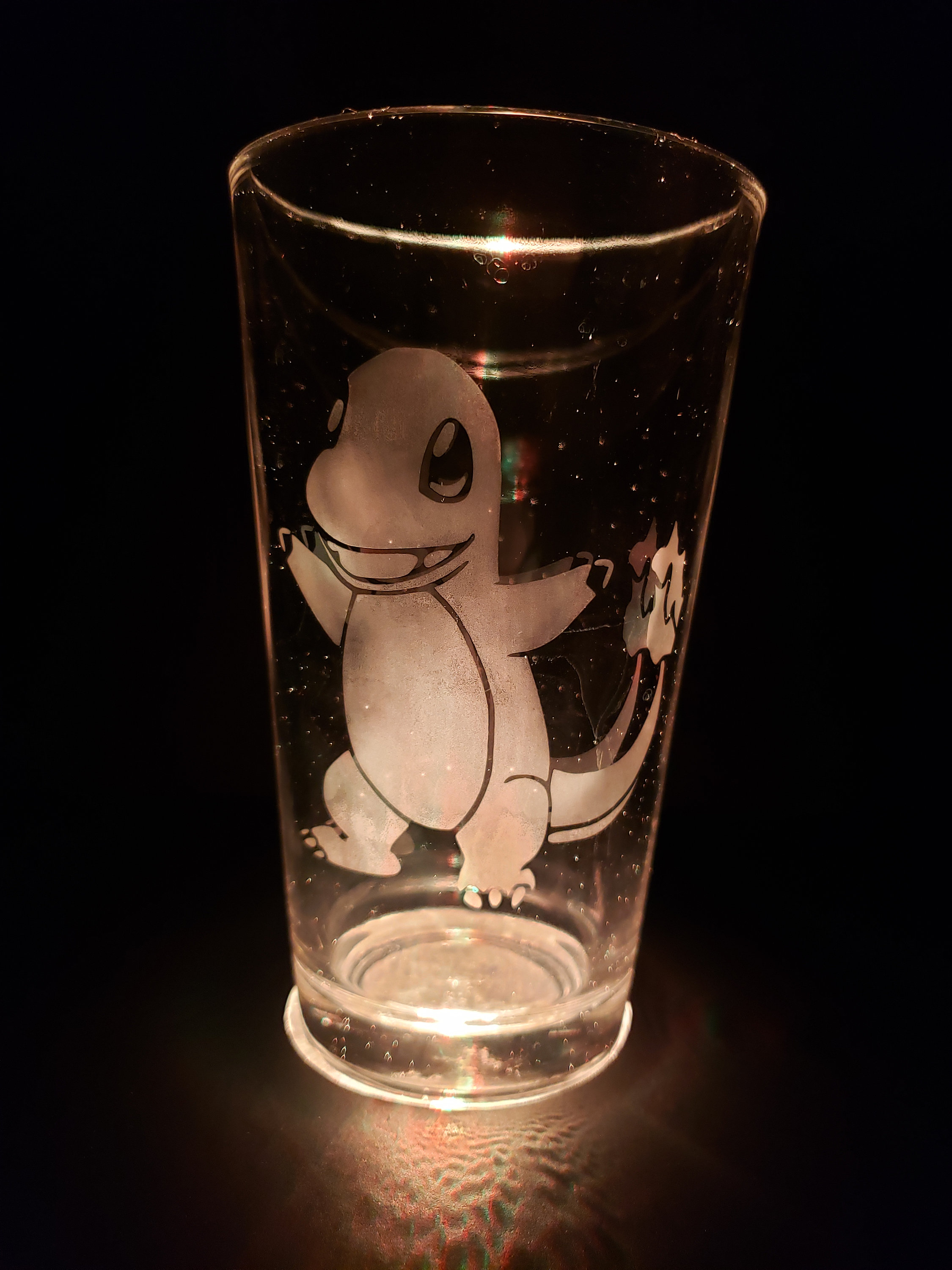 Charmander Pokemon 16 Oz. Etched Glass. - Etsy