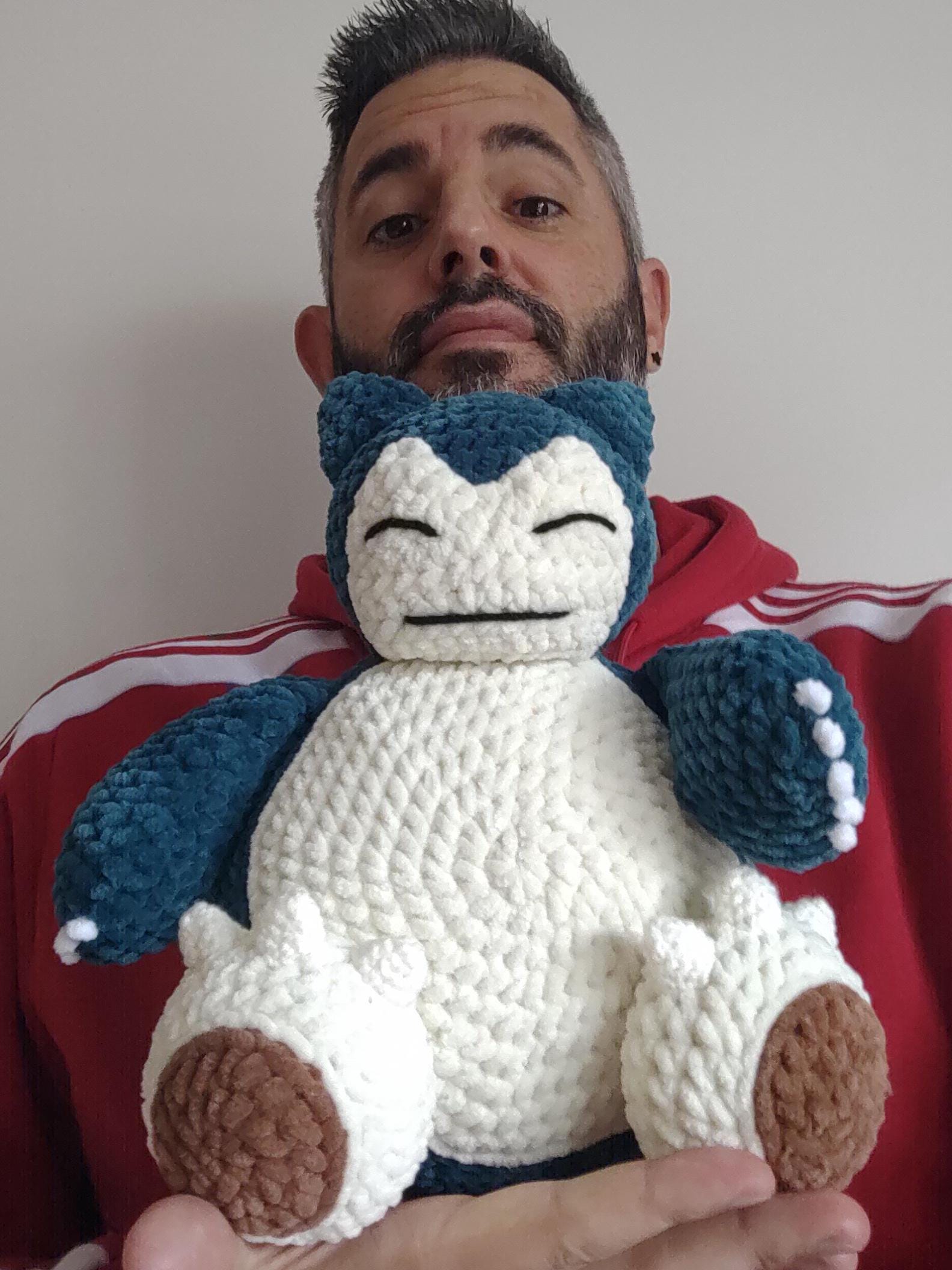 Pokemon Snorlax Crochet Plush, Handmade, Chenille Yarn - Etsy