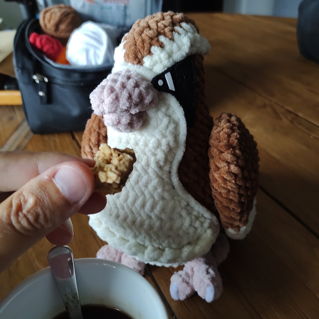 Pokemon Pidgey Crochet Plush, Amigurumi, Handmade, Chenille Yarn - Etsy