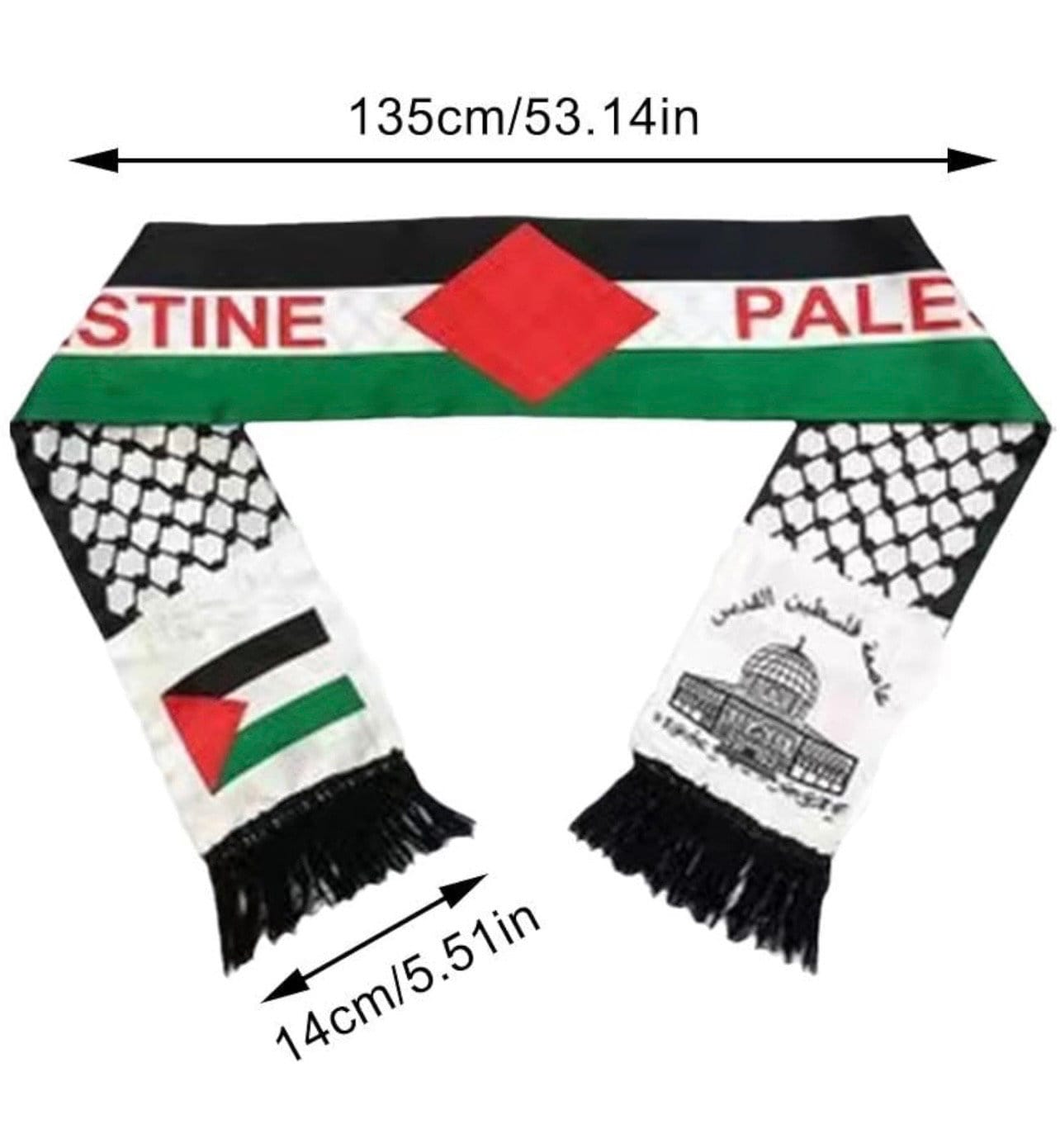 Palestine Flag Double Sided Satin Sash - Etsy