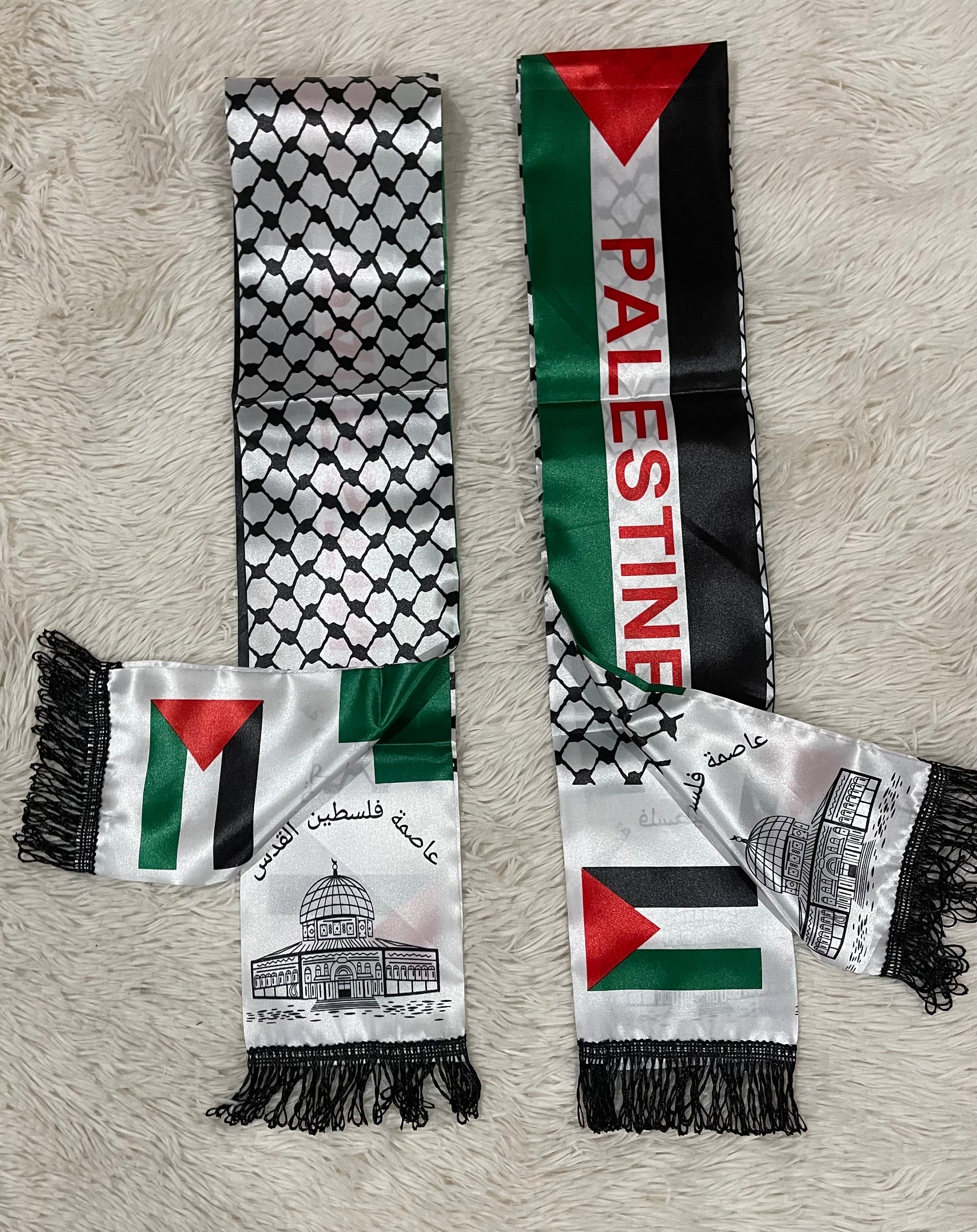 Palestine Flag Double Sided Satin Sash - Etsy