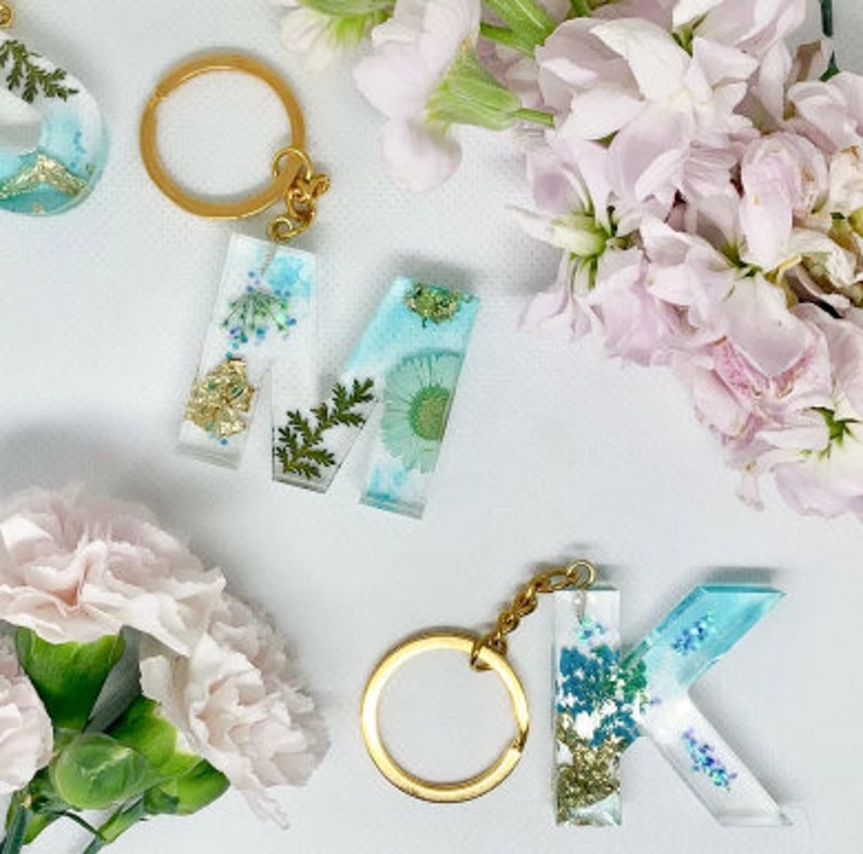 Resin Keychains - Blue - Etsy