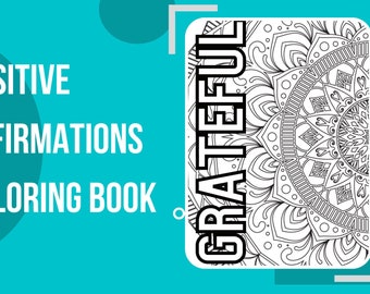 Positive Affirmations Coloring Book 25 Pages - Etsy