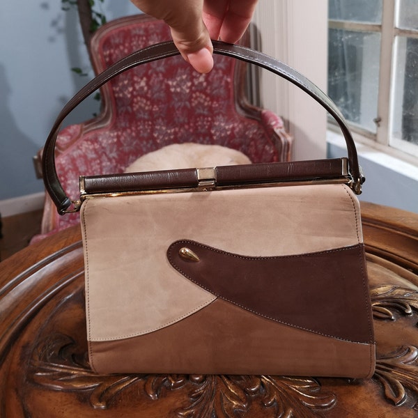 Color Block Handbag - Etsy