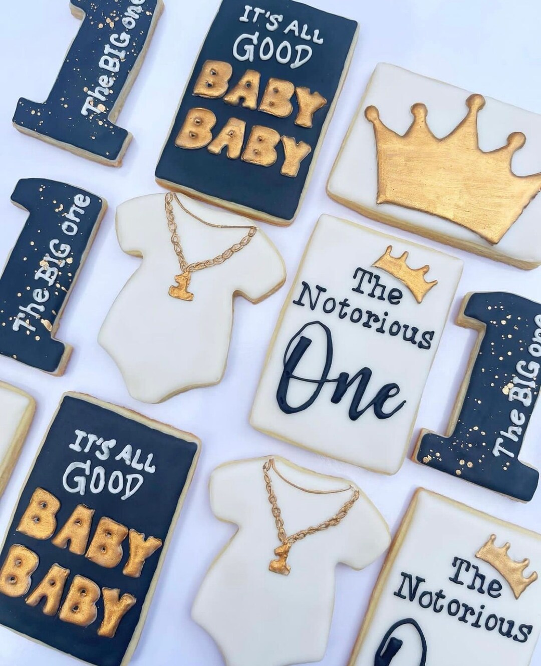 The Notorious One Sugar Cookies Birthday Cookies First Birthday Cookies ...