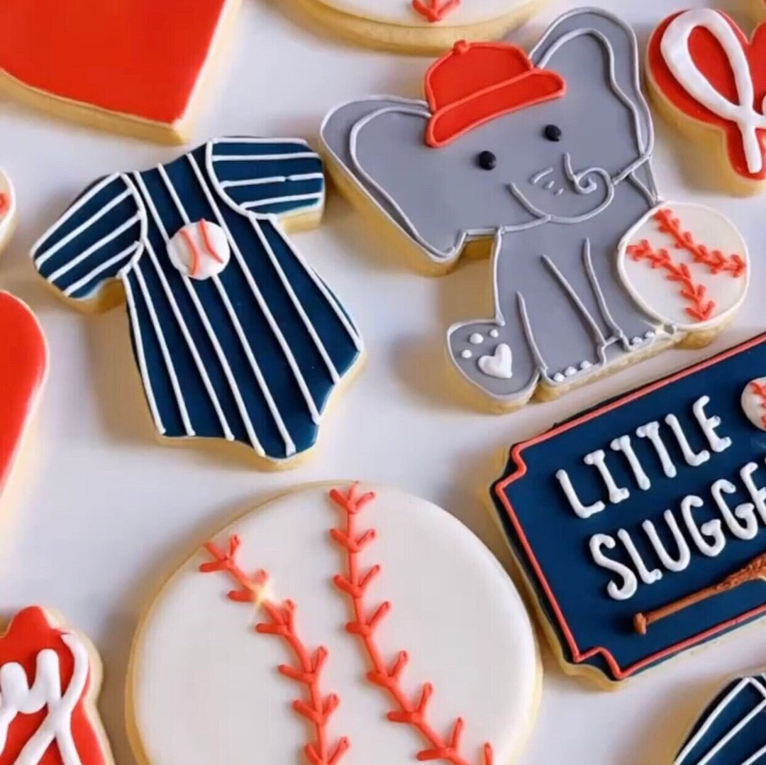 Baseball Cookies | Little Slugger Cookies | One Dozen - Etsy