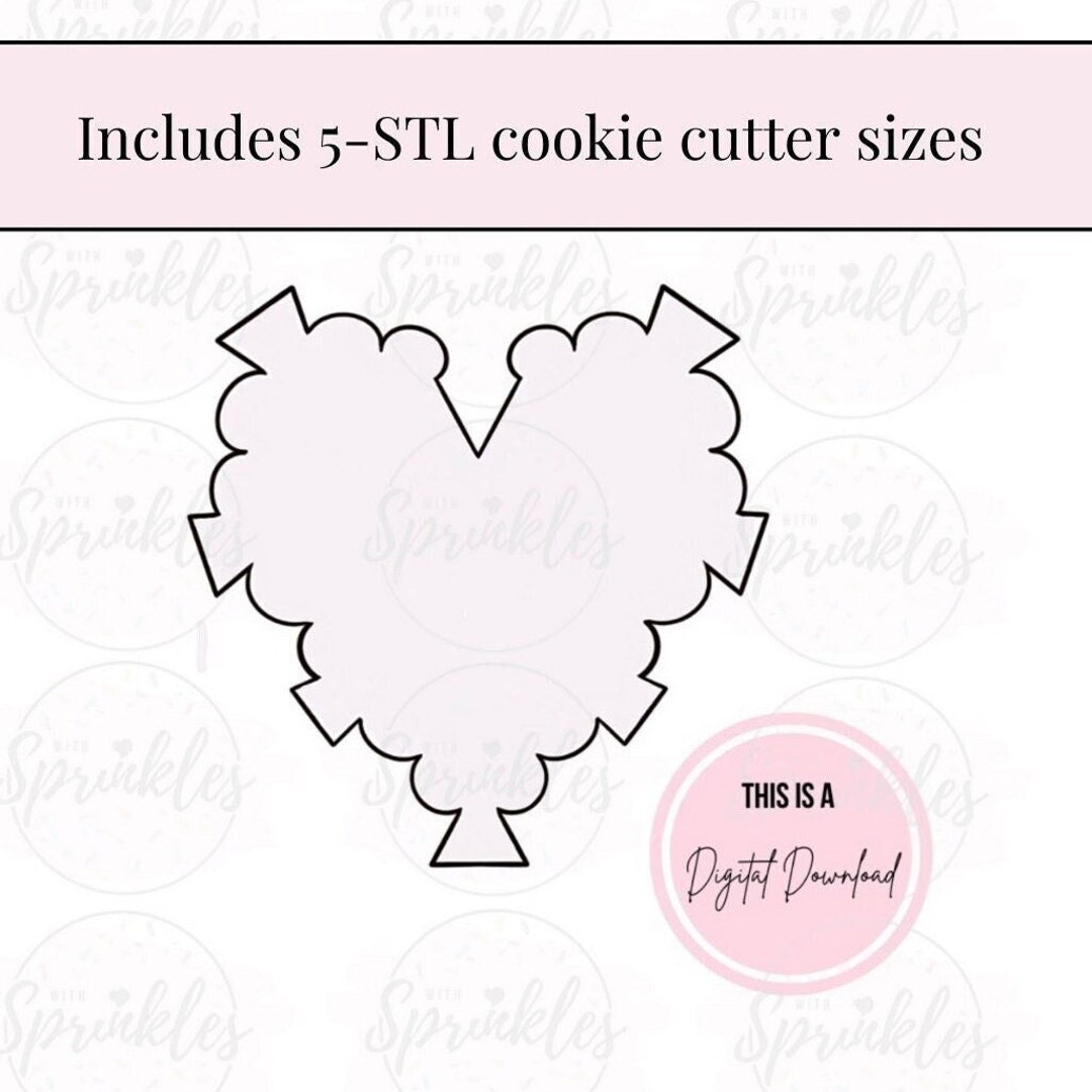 Valentines Scalloped Heart STL File | 3D Printing | Cookie Cutter ...