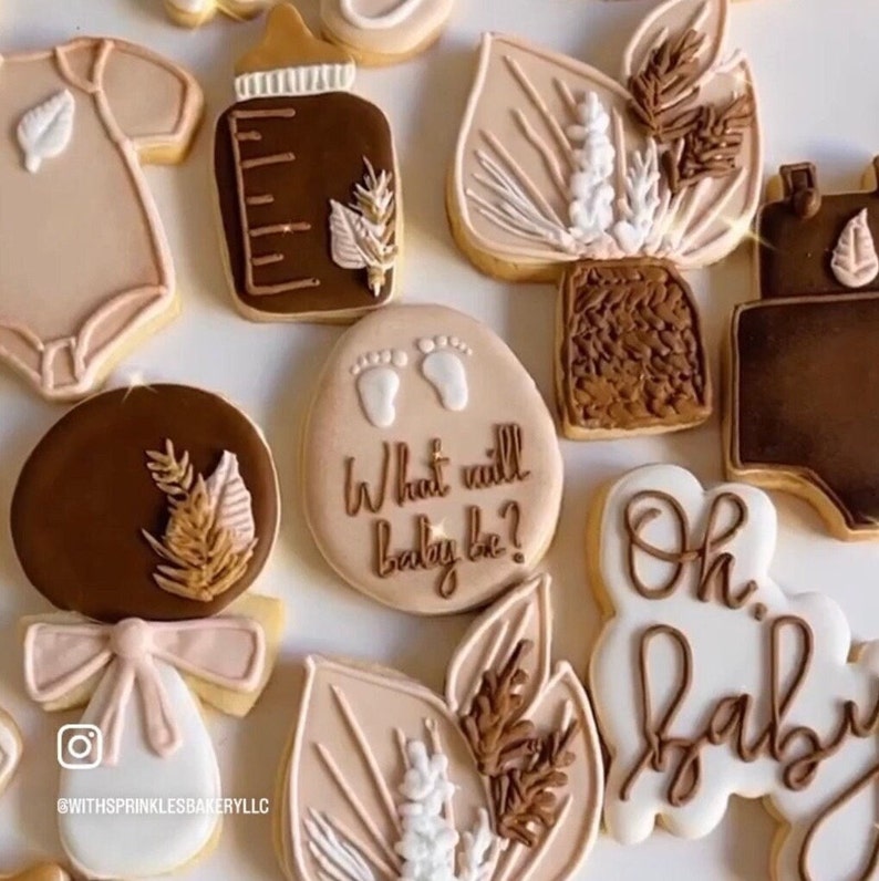 Boho Gender Reveal Cookies | Boho Cookies | Baby Cookies - Etsy