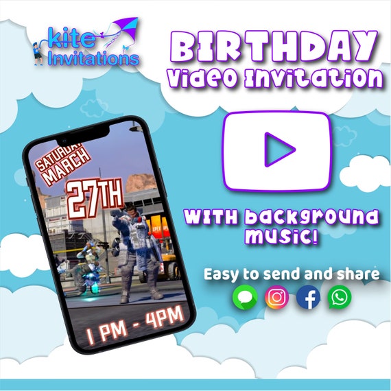 Apex Legends Invitation Apex Legends Video Invitation Apex - Etsy