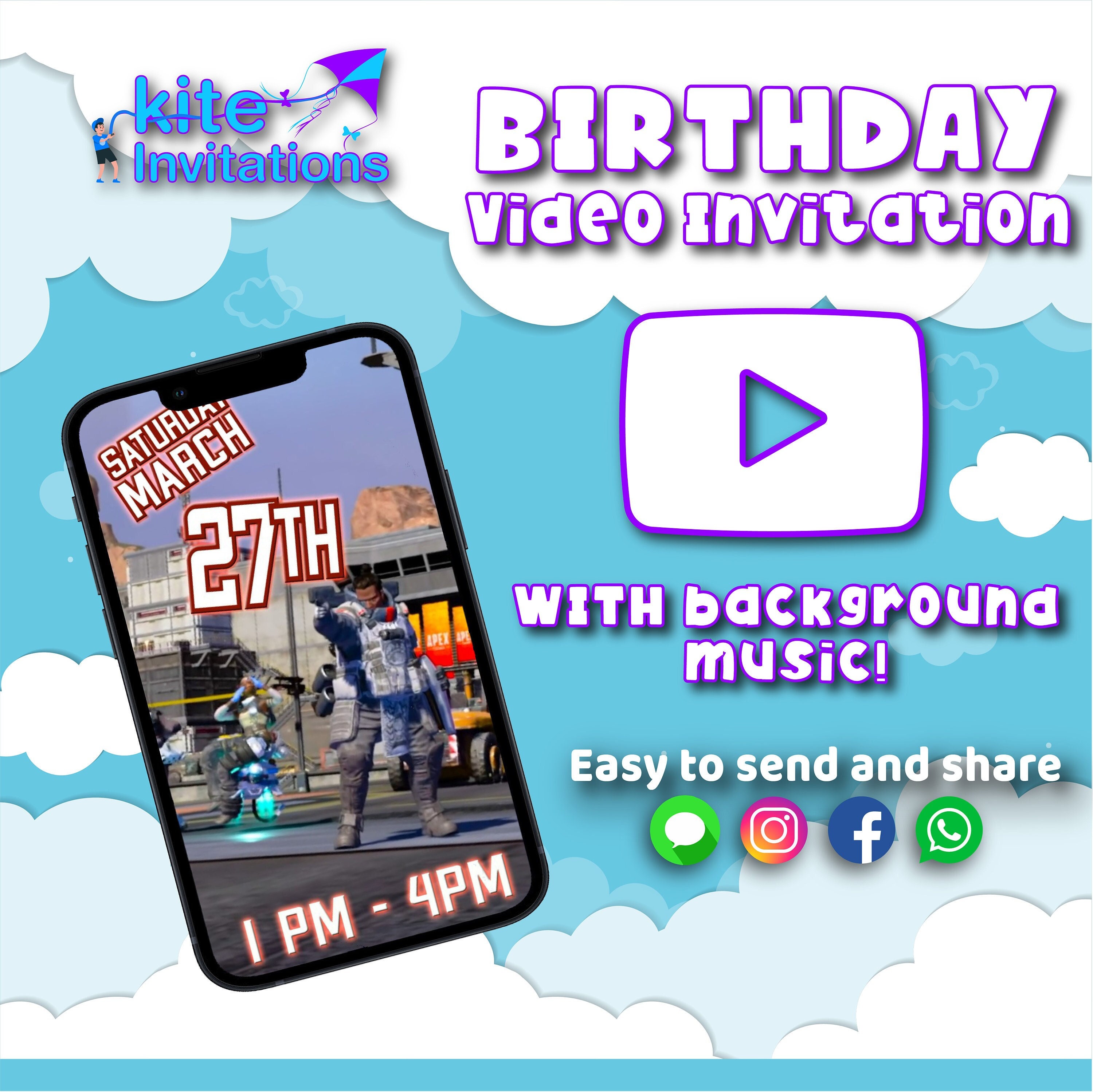 Apex Legends Invitation, Apex Legends Video Invitation, Apex Legends ...