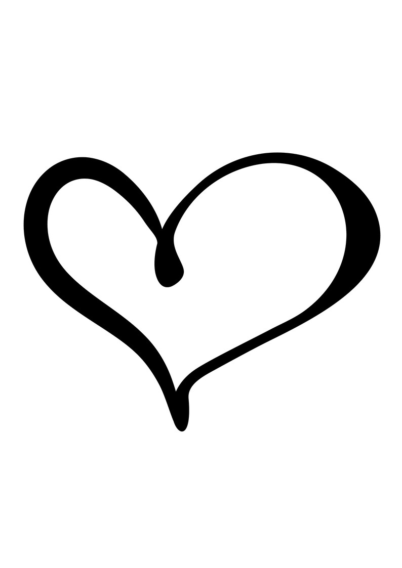 Heart SVG Hand Drawn Heart SVG Love Heart SVG - Etsy Canada