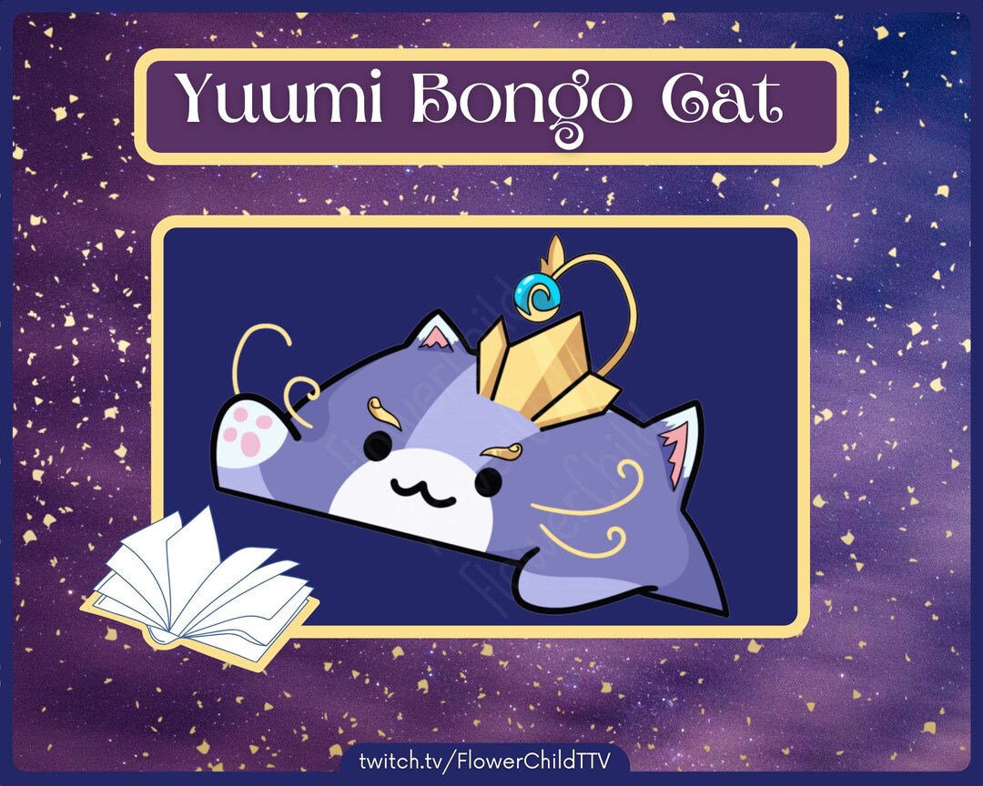 Yuumi Bongo Cat Animated Emote Twitch, Youtube, Discord / Cute, Chibi, Magical, Cartoon for ...