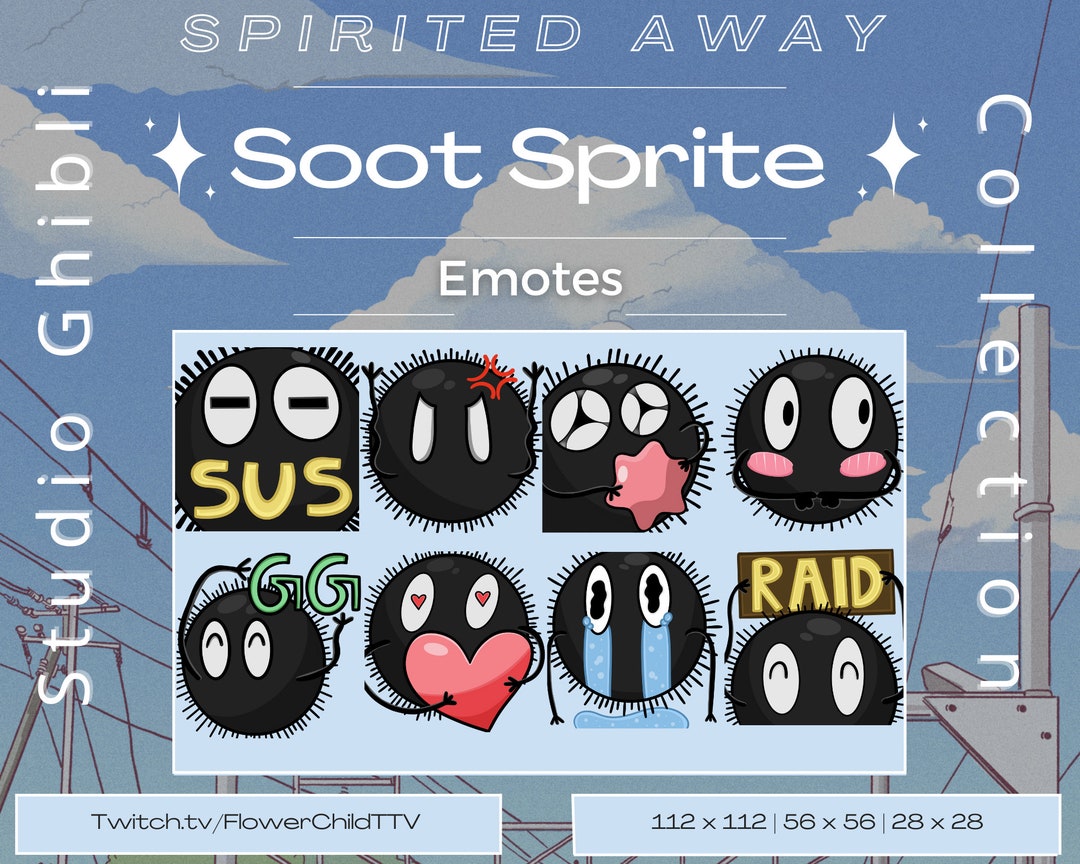 Spirited Away Soot Sprite Emotes PNG, Studio Ghibli Themed Collection ...