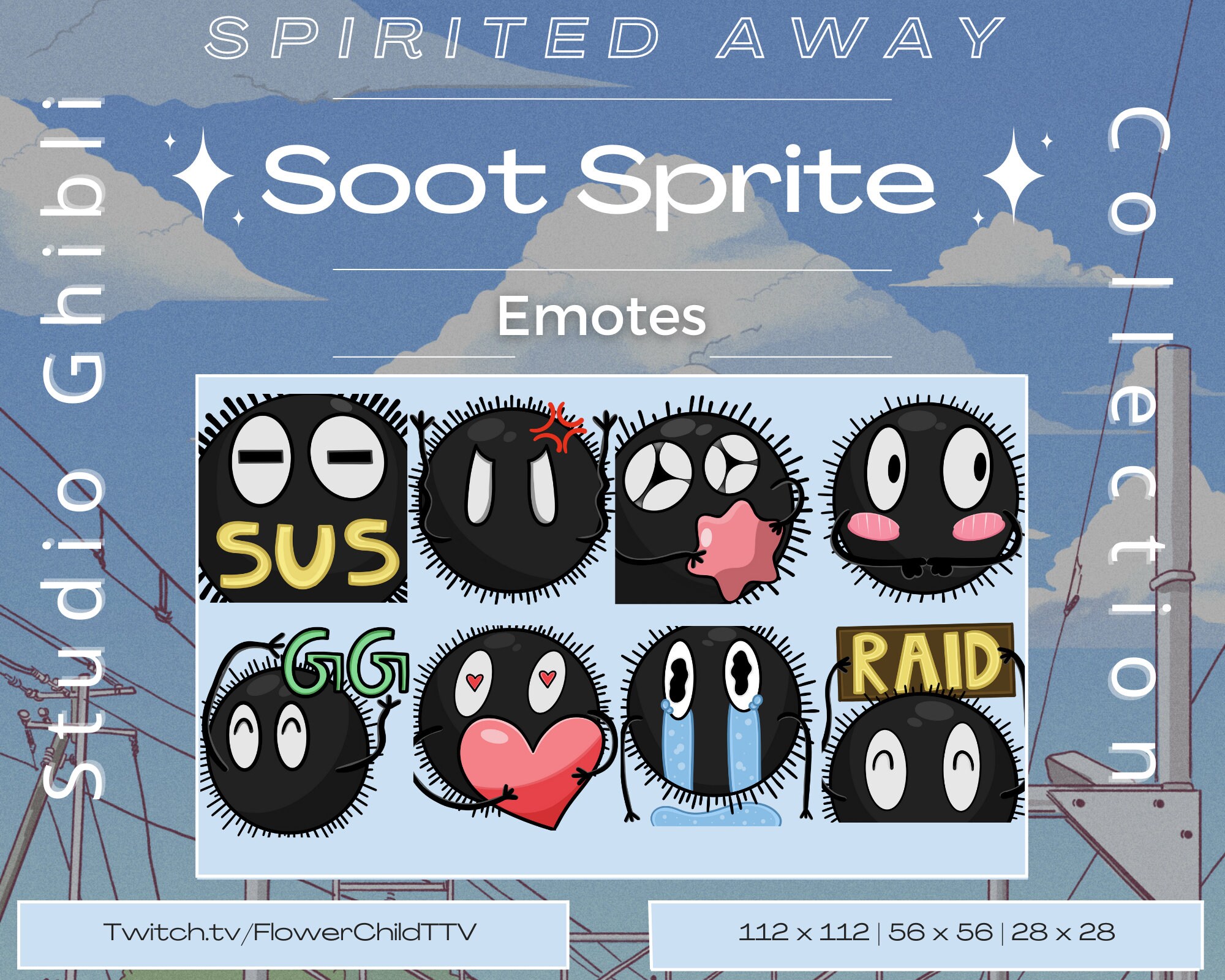 Spirited Away Soot Sprite Emotes PNG, Studio Ghibli Themed Collection ...