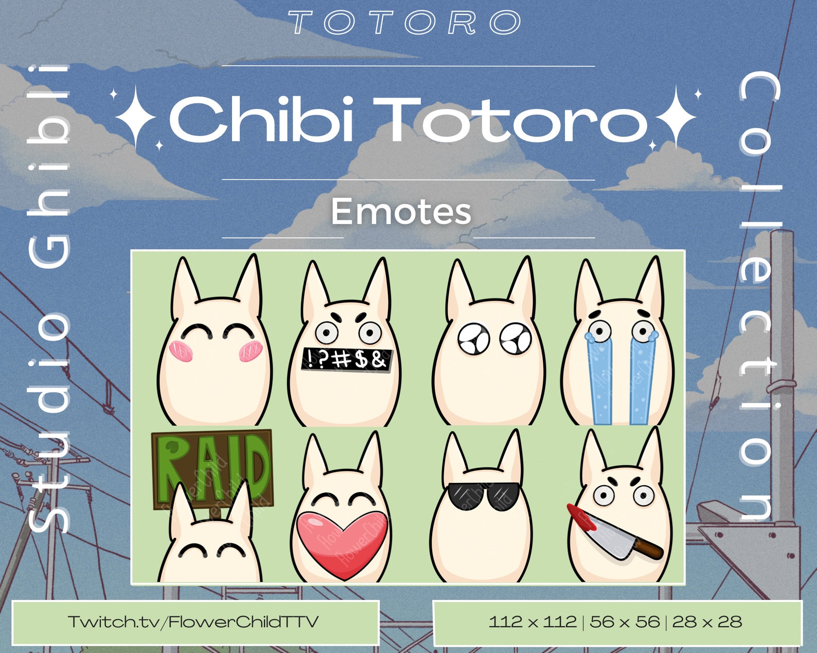 Totoro Chibi Totoro Emotes PNG, Studio Ghibli Themed Collection ...