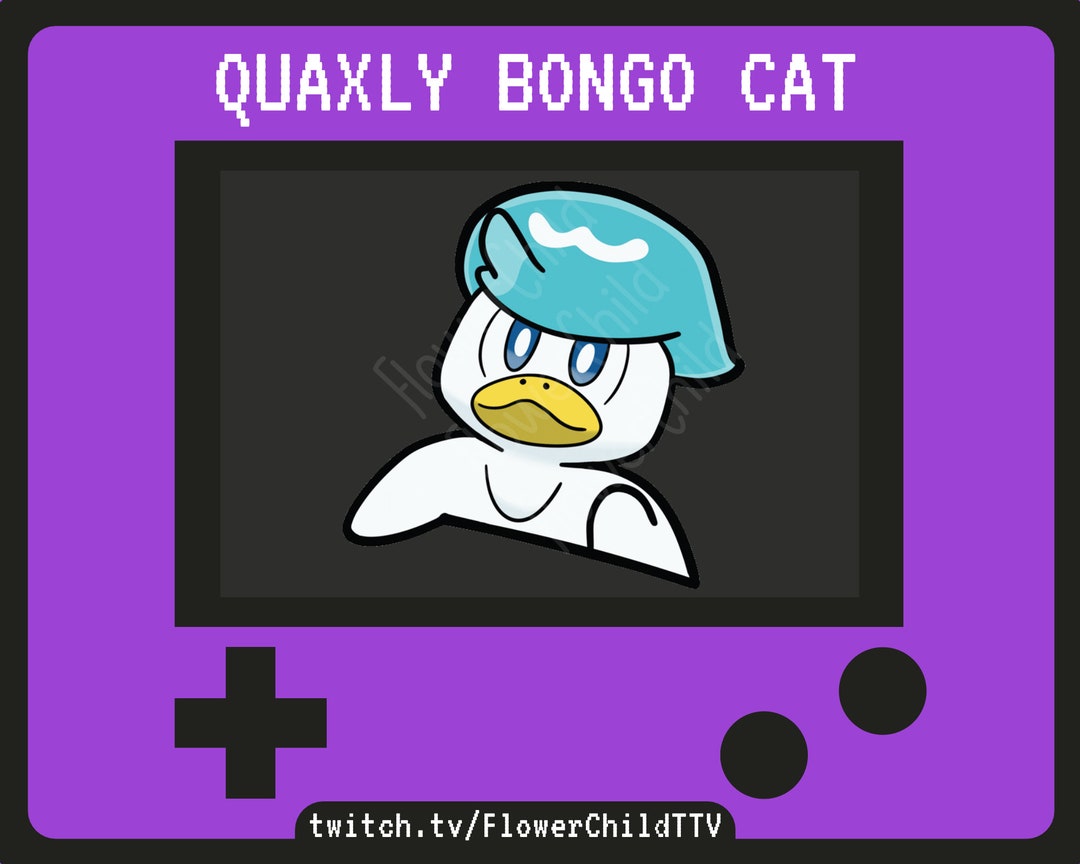 Quaxly Bongo Cat Animated Emote - Twitch | Cute, Chibi, Fluffy, Cartoon ...
