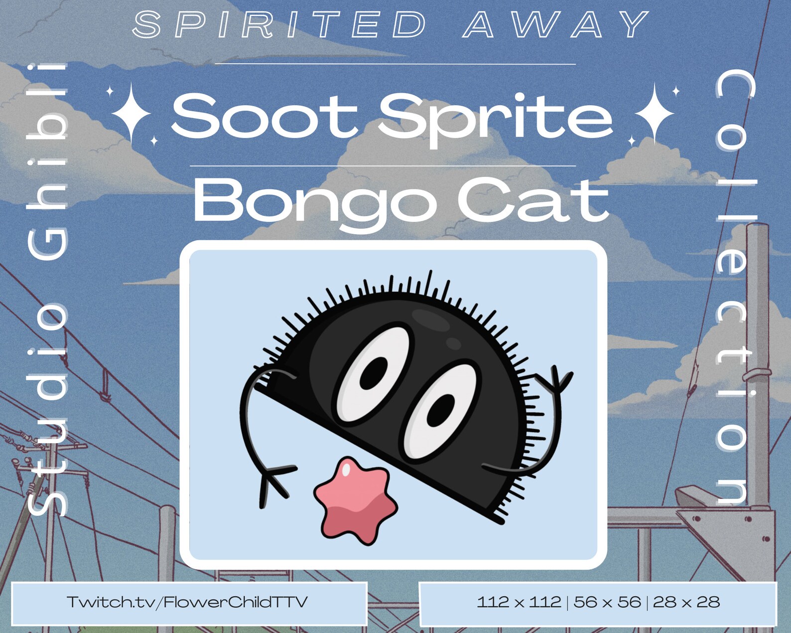 Soot Sprite Bongo Cat Animated Emote - Twitch | Cute, Chibi, Cartoon ...