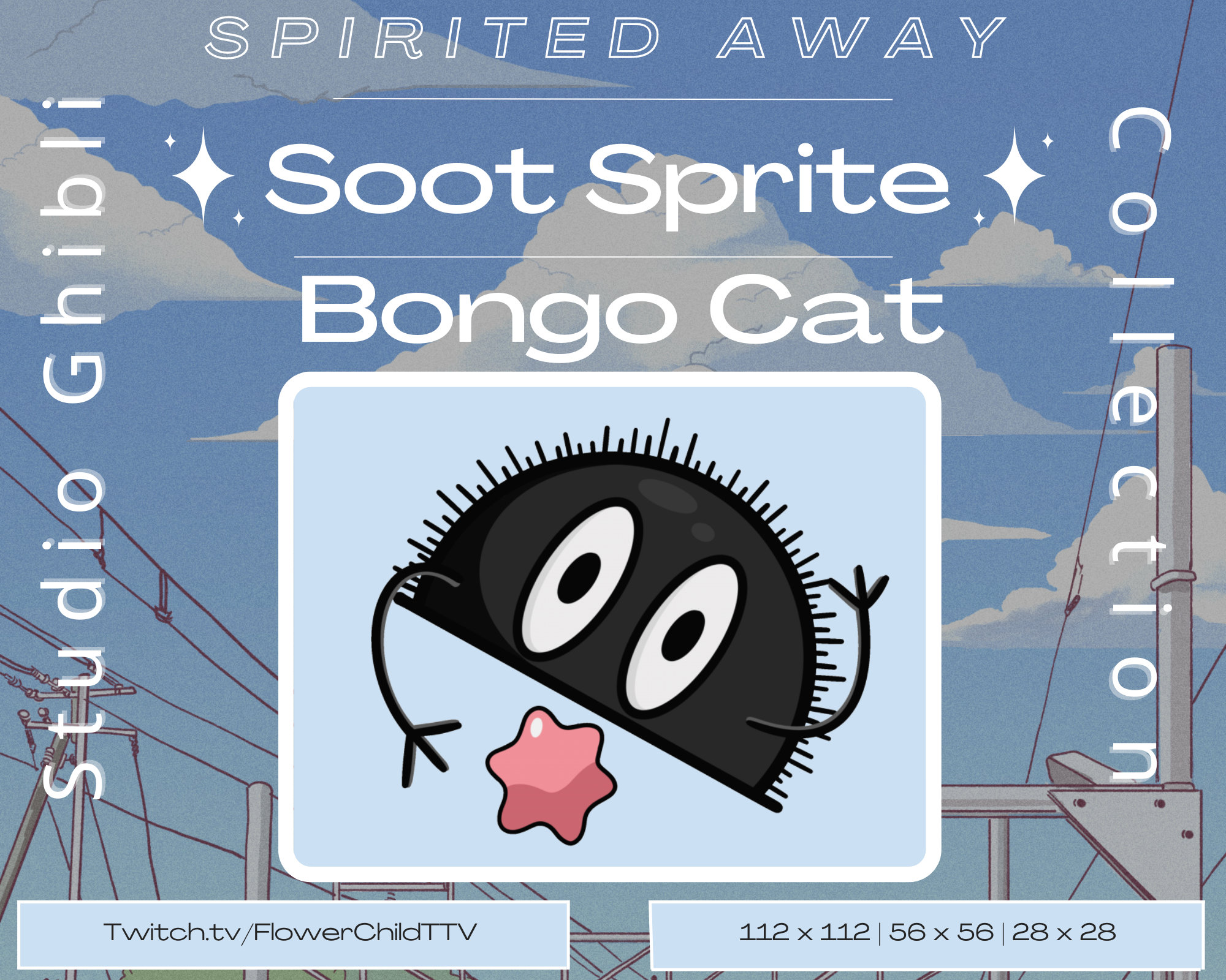 Soot Sprite Bongo Cat Animated Emote - Twitch | Cute, Chibi, Cartoon ...