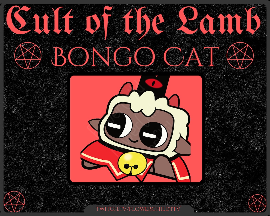 Cult of the Lamb Bongo Cat Animated Emote Twitch Cute - Etsy Canada