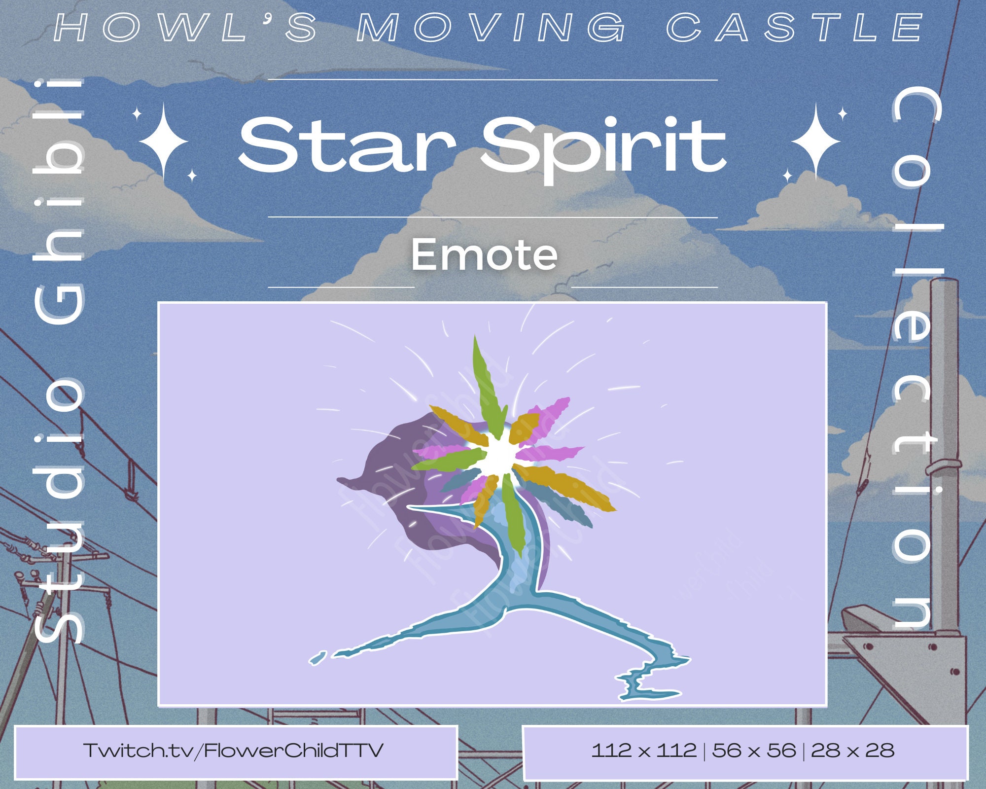 Howl's Moving Castle Star Spirit Sub Badges/emotes PNG, Studio Ghibli ...