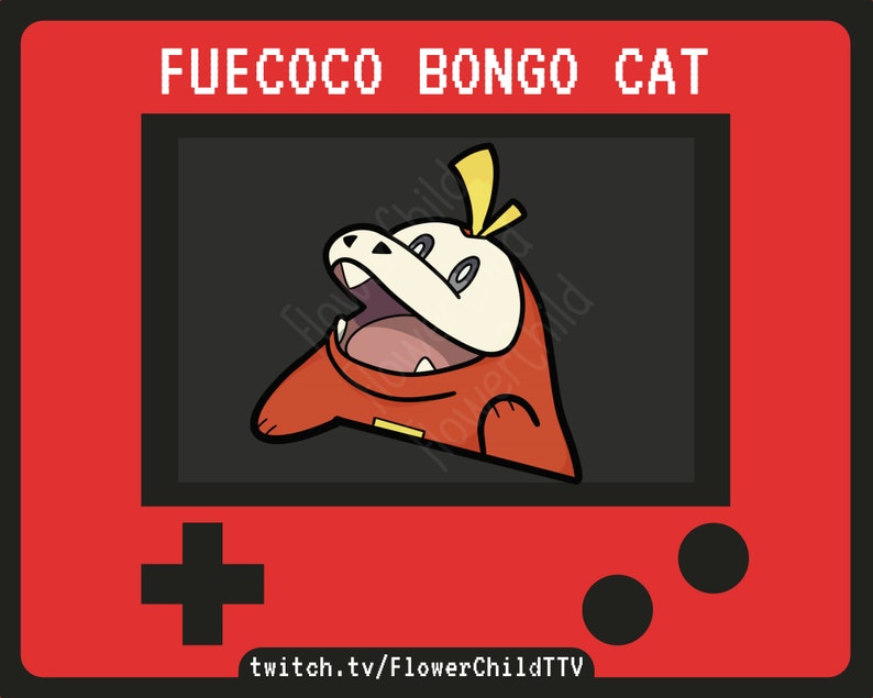 Fuecoco Bongo Cat Animated Emote - Twitch | Cute, Chibi, Scaley ...