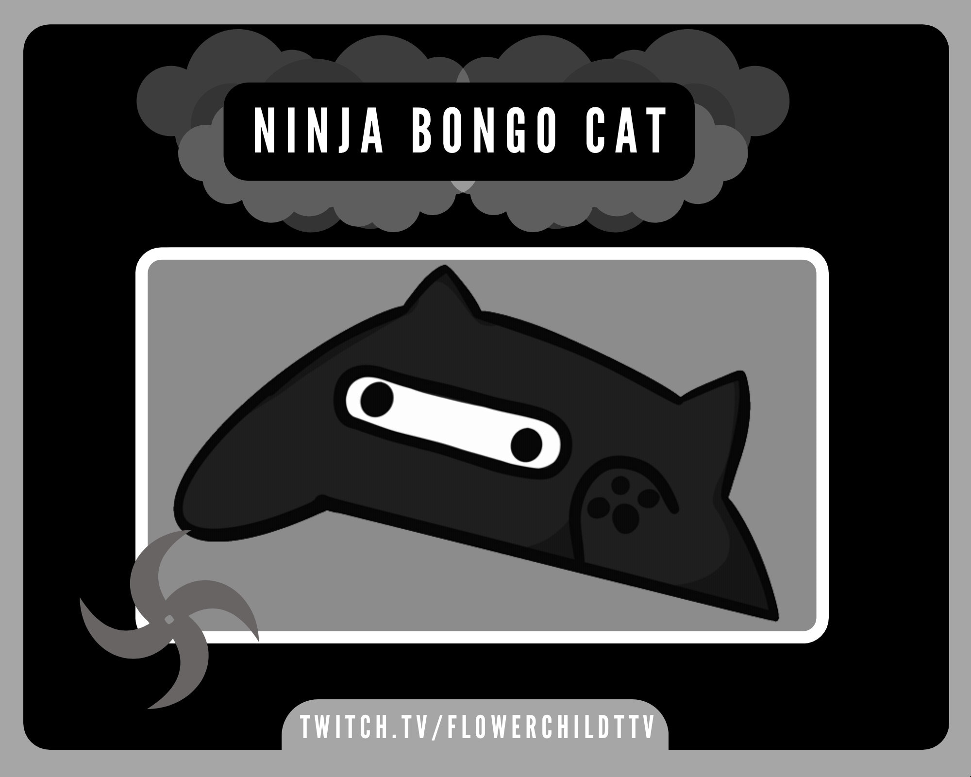 Ninja Bongo Cat Animated Emote - Twitch | Cute, Chibi, Sneaky, Cartoon ...
